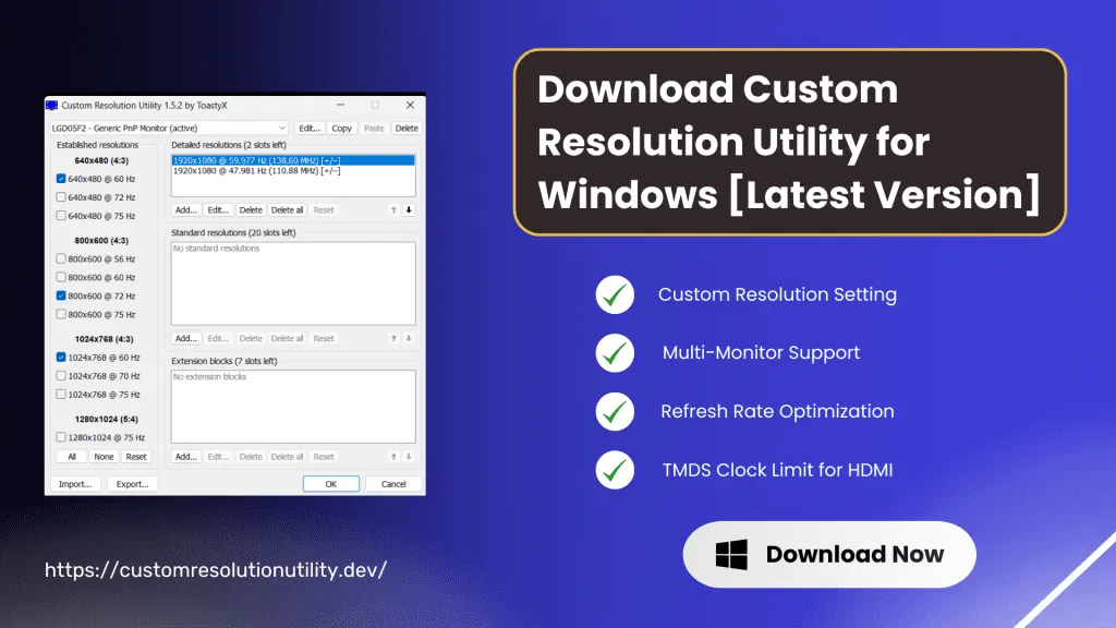 Custom Resolution Utility (CRU) » Download Now! [Official]